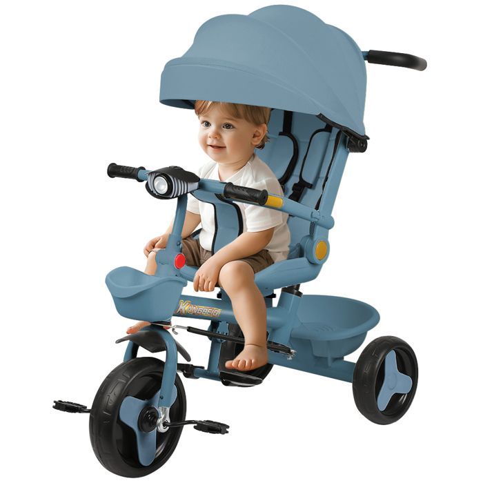 JEOBEST Tricycle et Poussette Multifonctions de 9 Mois à 5 Ans Jusqu'à ...