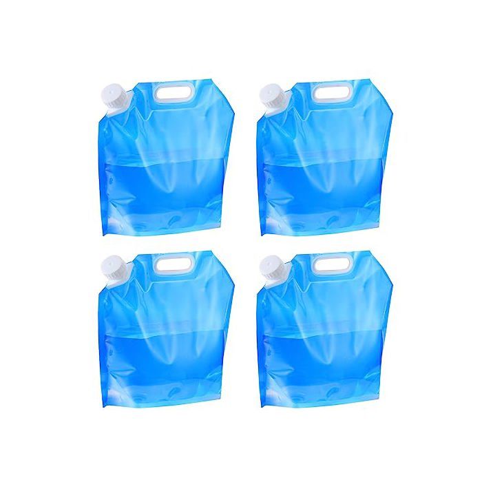 Bidon Eau Pliable 5L, PVC Sans BPA, Couvercle Étanche, Camping/Voyage ...