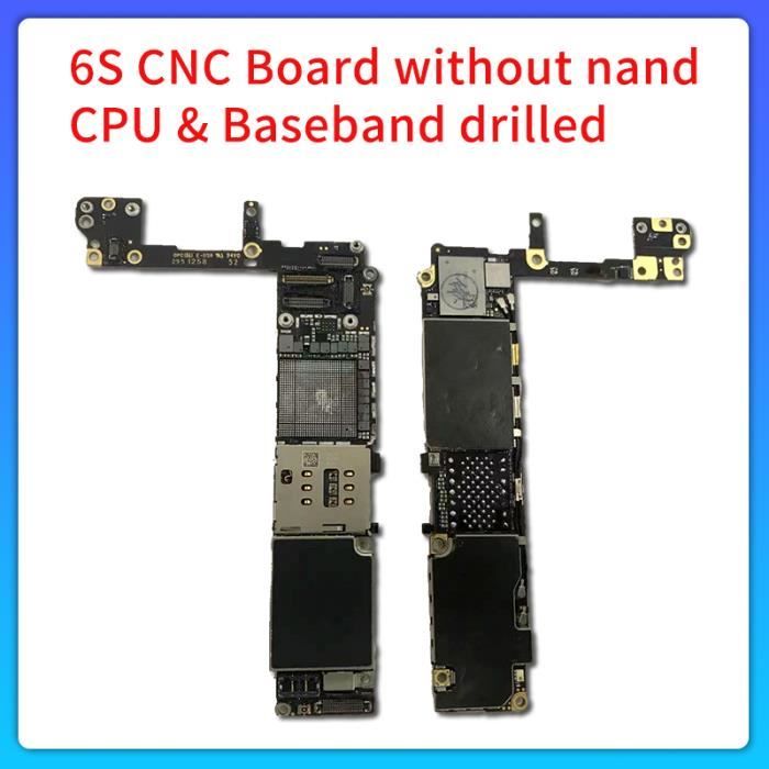 IP6S CNC PAS de Nand-Carte mère ICloud verrouillée pour iPhone 6S, carte mère d'échange de bande ...