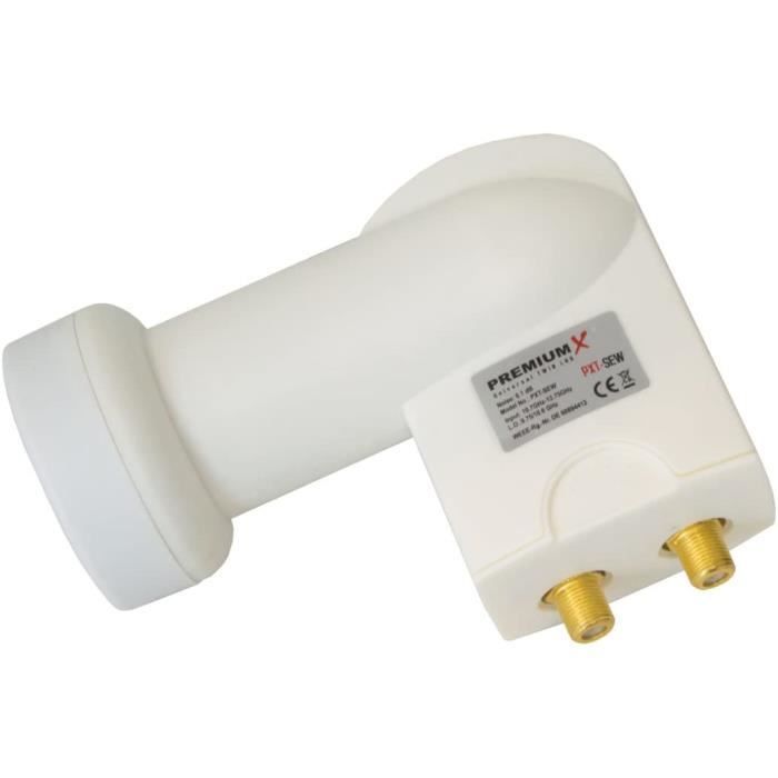 Double LNB numérique satellite pour 2 récepteurs Blanc 0,1 dB DVB-S2 ...