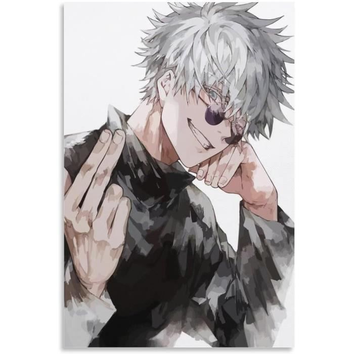 Poster Gojo Satoru Jujutsu Kaisen Impression Sur Toile 30 X 45 Cm