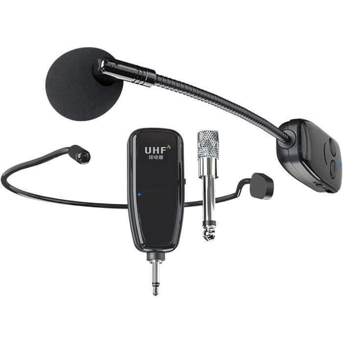 Casque sans Fil avec Microphone, Micro-Casque sans Fil UHF ...