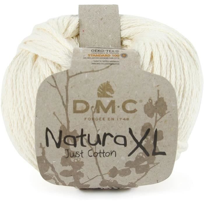 Fil Natura XL - Pelote de fil à tricoter et à crocheter | 100% coton - Idéal pour déco ...