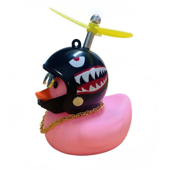 Requin rose - Voiture mignon petit canard jaune avec casque, hélice ...