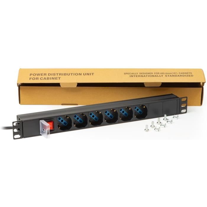 Lk10060 Multiprise Pour Rack 19 8 Prises Universelles Avec Interrupteur ...