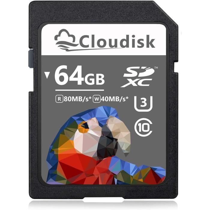 Carte Mémoire Flash Uhs-3 Sdxc 64 Go Classe 10 U3[u1174] - Cdiscount ...