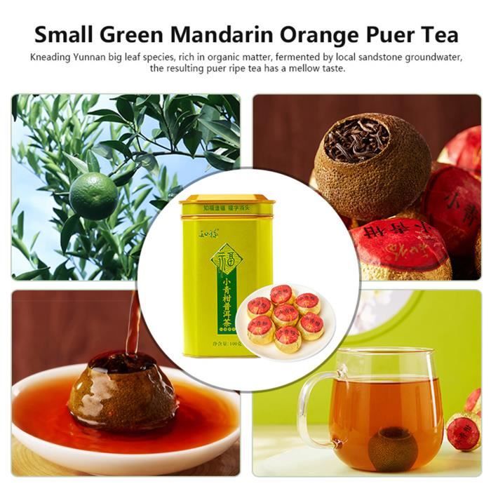 Puer Tea Leaves Petite Mandarine Verte Orange Puer Tea Thé Mûr en ...