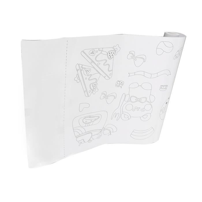 Qiilu Rouleau Papier Coloriage 32.8ft Motifs Animaux Coordination ...