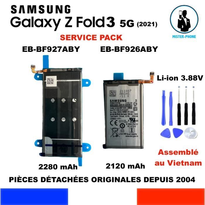 2 BATTERIES ORIGINALES SAMSUNG GALAXY Z FOLD3 FOLD 3 EB-BF927ABY EB ...