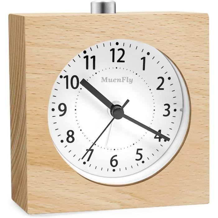 Réveil À Piles 2 Alarm, Réveil Matin En Bois Avec Fonction Snooze ...