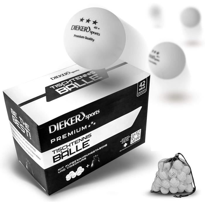 Dieker Sports Balles de tennis de table de qualité supérieure 3 étoiles ...