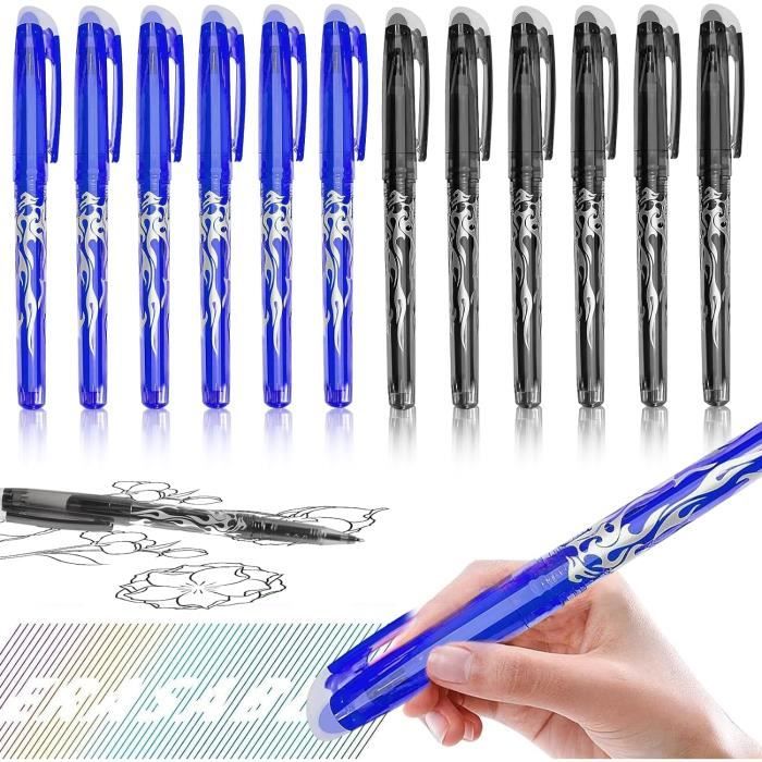 Lithyc Lot de 12 Stylo Effacables – Stylo Frixion Effacable Avec ...