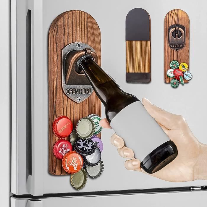 Magnétique Ouvre Bouteille Mural eois, Decapsuleur Mural Biere Vintage, Décapsuleur Original ...