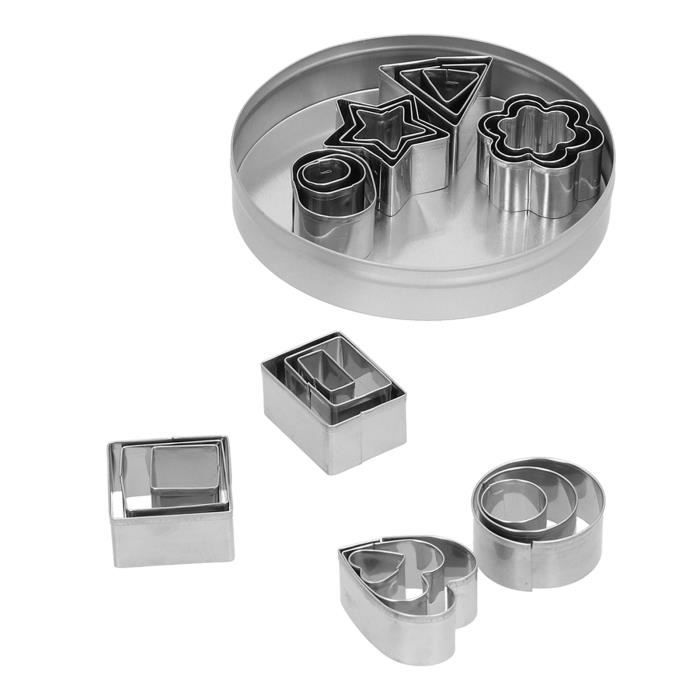 Tbest Mini Cutters, 24pcs Mini Cutter Set Geometric Shapes for Pastry ...