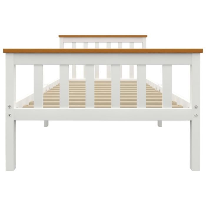 TRU Structure de Lit pour Matelas 90 x 200 cm, Lit Simple en Bois de ...
