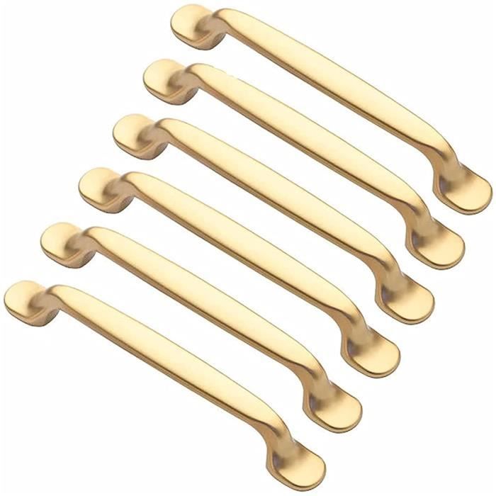 6 PCS Fashion Gold Cabinet Tiroirs Poignée de poignée de poignée-Heavy ...