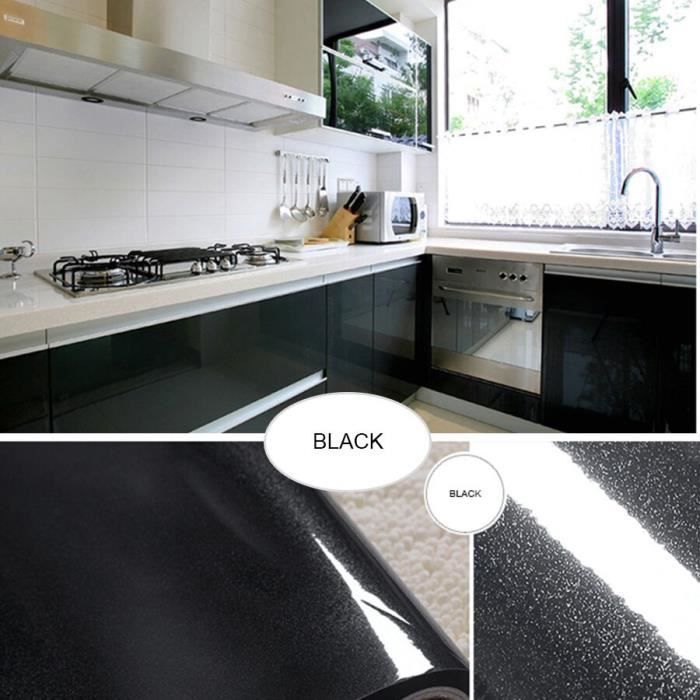 Papier peint,Black Pearl-40cmX2m--Autocollant mural imperméable en PVC ...