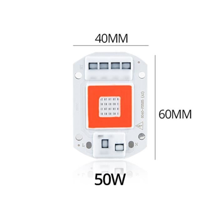 LAMPE DE CULTURE,Type Two 50W-AC 220V--Lampe horticole de croissance LED COB, 220-110V, 50-30 ...