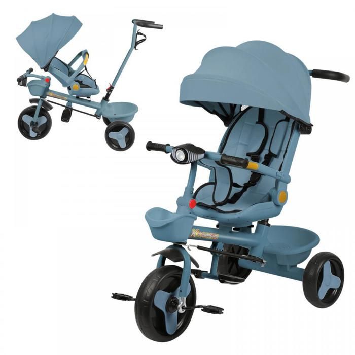 JEOBEST Tricycle et Poussette Multifonctions de 9 Mois à 5 Ans Jusqu'à ...