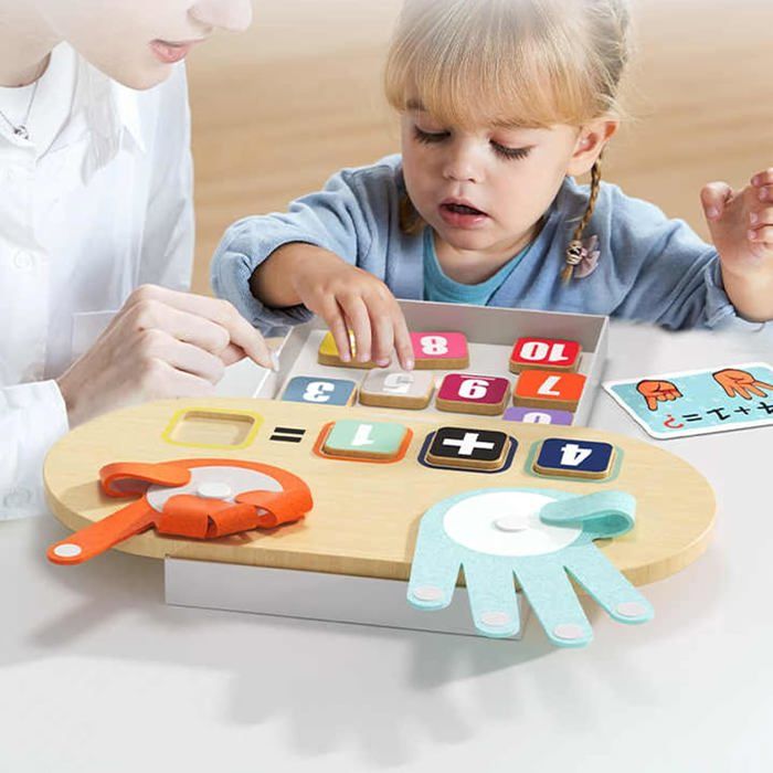 Jeux de mathématiques en bois pour enfants, jeu éducatif d'addition et ...