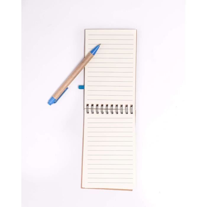 Carnet De Notes Ligné 'Basic' Avec Stylo Et Élastique Bleu - Cahier De ...