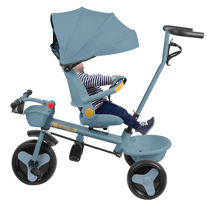 JEOBEST Tricycle et Poussette Multifonctions de 9 Mois à 5 Ans Jusqu'à ...