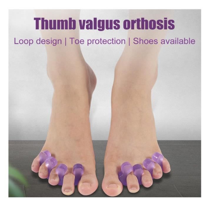 2 Paires Séparateurs d'Orteils Ecarteur Orteil en Gel de Silicone ...