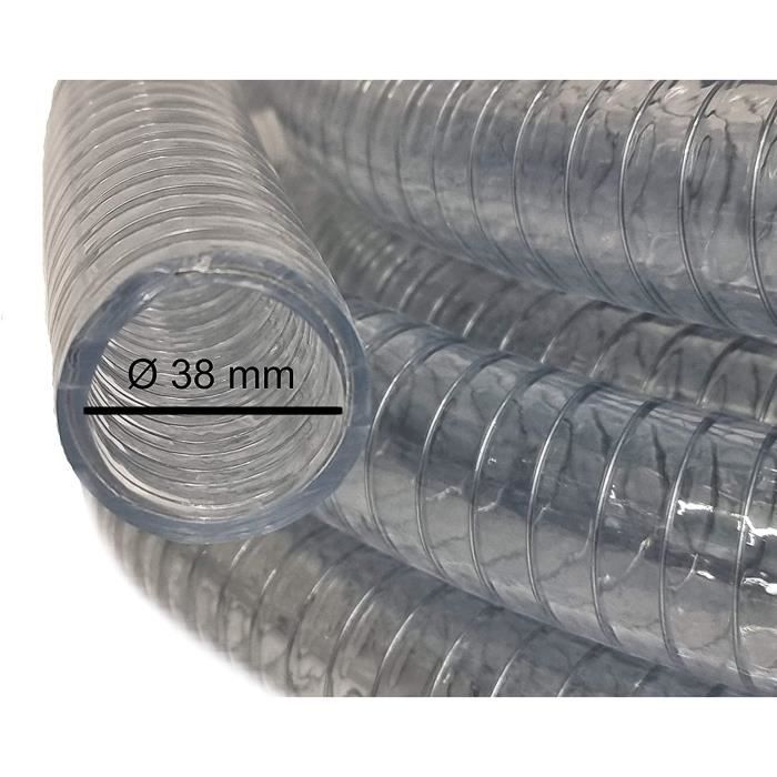 Tuyau D'Aspiration En Spirale En Pvc - 38 Mm - 10 M - Transparent[R2331 ...