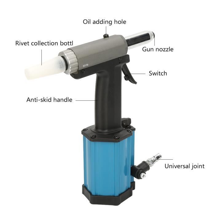Pistolet à rivets Riveteuse pneumatique industrielle d'air de pistolet ...