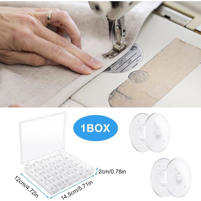 Canettes Machine Coudre 36pcs, Singer Universel Transparent, Boîte ...