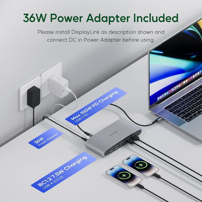 Station d'accueil triple moniteur - SUTEO - DisplayLink - USB-C - 2 ...