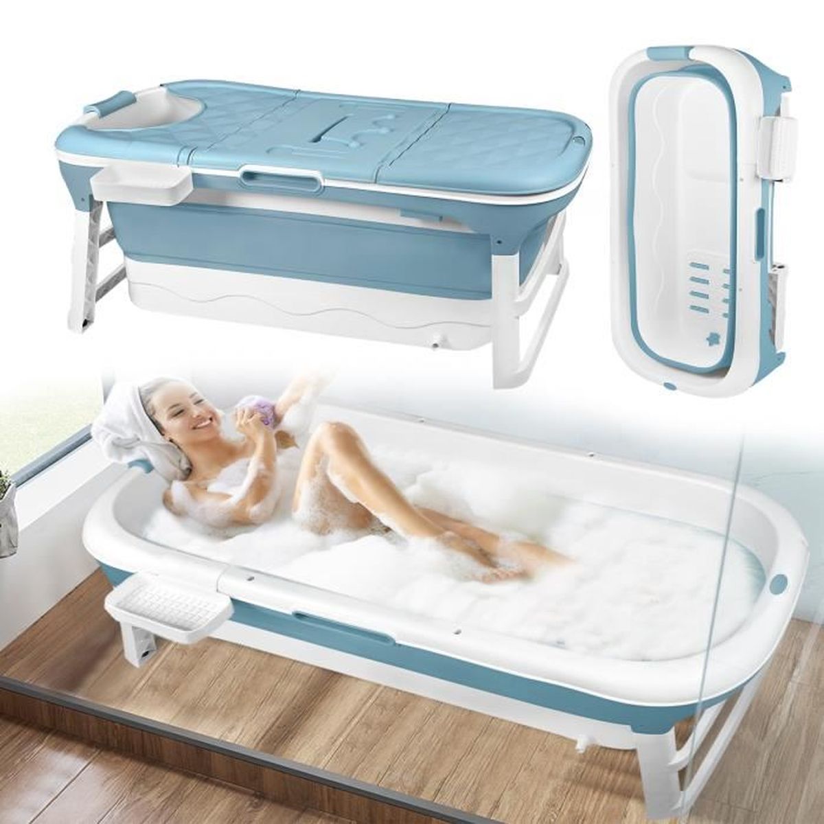 YRHOME baignoire adultes baignoire spa pliable baignoire de voyage ...