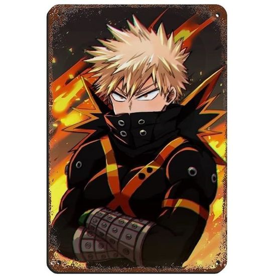 Anime My Hero Academia Bakugou Katsuki Plaque en métal ...