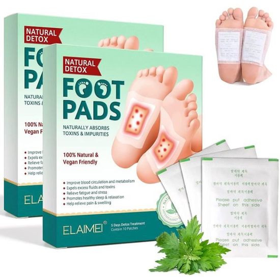 Détox pour les Pieds Patchs - Detox Foot Patches - Deep Cleansing - Vinaigre de Bambou - Poudre ...