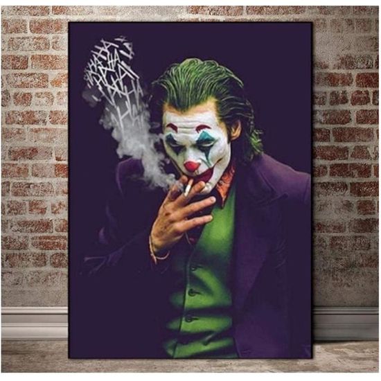 Le Joker Murale Art peintures à l'huile sur Toile Tableau Joker ...