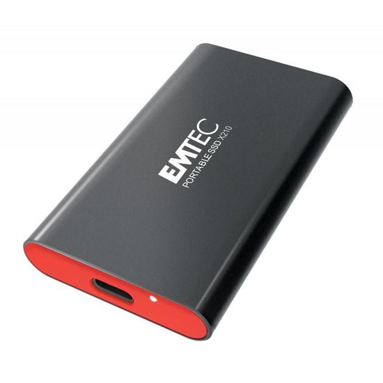 Disque dur SSD Externe - Emtec - X210 - USB 3.2 - Noir - Haute performance - Cdiscount Informatique