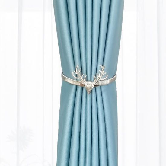 EMBRASSE - CROCHET - CORDON ,Silver Elk 1pc--Attache rideau élastique ...