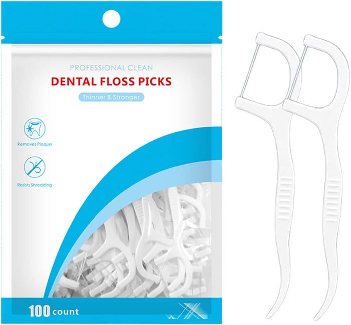 100 pièces Fil Dentaire Sticks Jetable Oral Flossers,Pour Les Soins ...