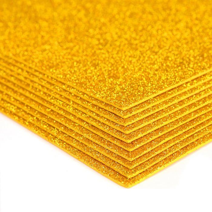 10 feuilles de mousse pour bricolage, papier cartonné pailleté ...