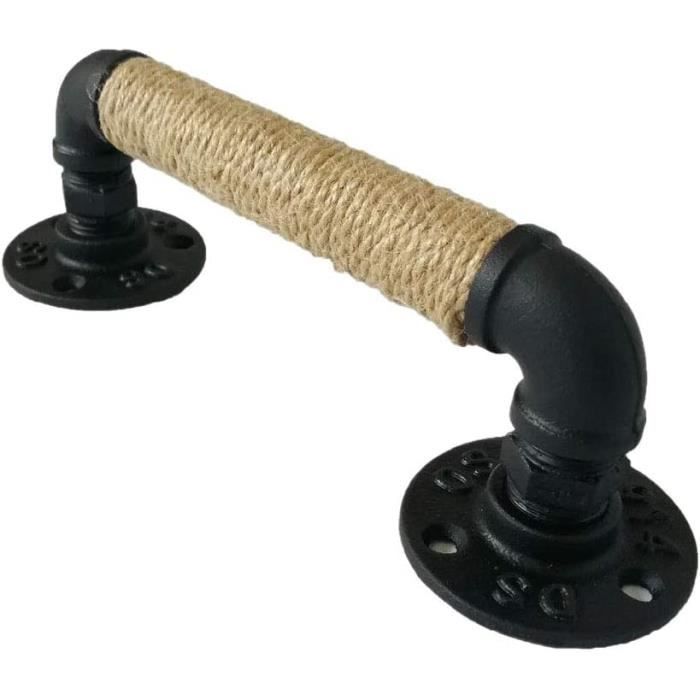 PoignéE de Meubles de Style Industriel Pipe PoignéE de Porte en Bois ...