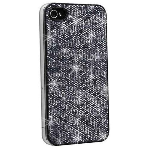 Coque iPhone 4/4S Brillante STRASS Couleur NOIR - Cdiscount Téléphonie