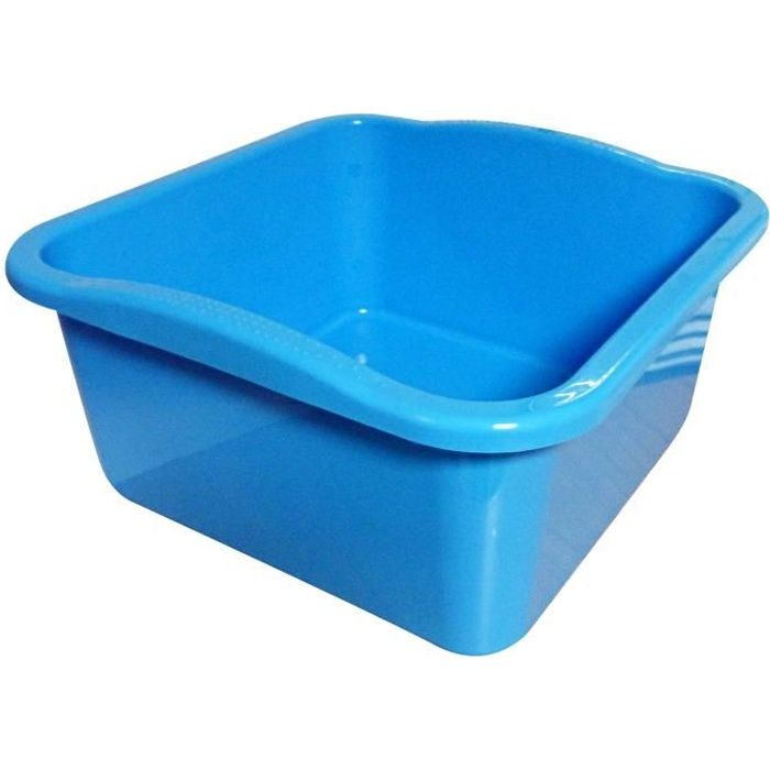 BASSINE PLASTIQUE COULEURS ASSORTIES AVEC ANSES - CARREE 34 X 34 CM ...