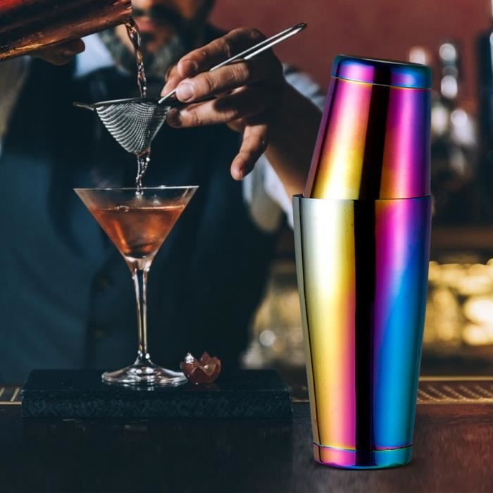 Élégant coloré en acier inoxydable Boston Cocktail Shaker Outil d ...