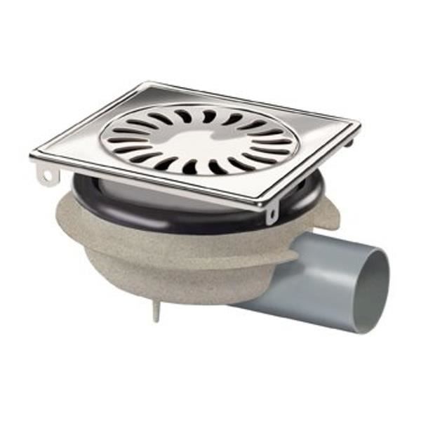 Van den berg abs siphon de sol avec bride, bord et grille en acier ...