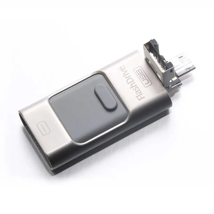 Clé USB OTG - Argent - 8 Go - USB 3.0 - Compatible iPhone, Android, PC ...