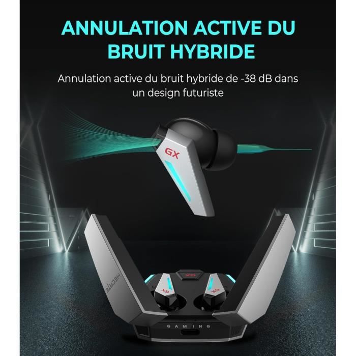 Écouteurs Gaming sans Fil Edifier Hecate GX07 - Bluetooth Anti-Bruit ...
