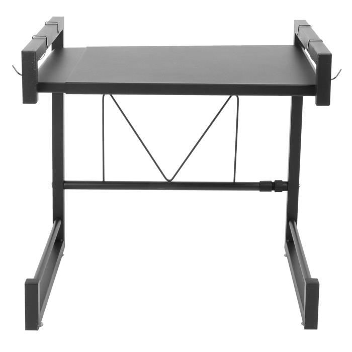 Porte-micro-ondes rétractable, comptoir de cuisine - Minifinker - Noir ...