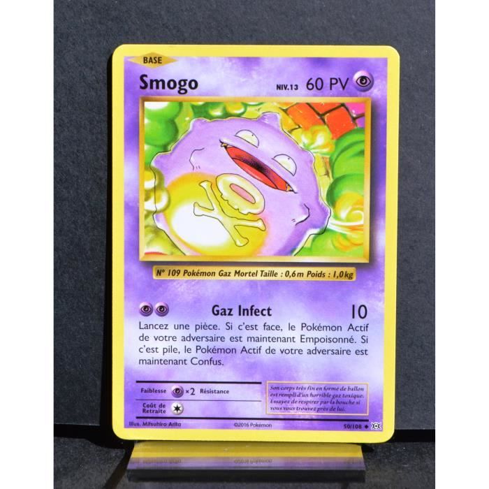 Carte Pokémon 50-108 Smogo Niv.13 60 PV XY - Évolutions NEUF FR - Cdiscount Jeux - Jouets