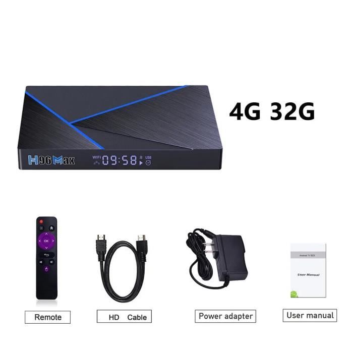 LEMFO-Boîtier Smart TV H96 Max V56,Android 12,8 Go 64 Go,8K,RK3566 ...