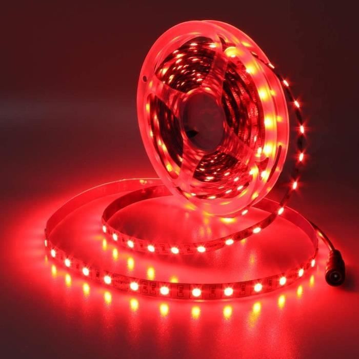 JOYLIT 24V Ruban à LED Rouge 620-625nm, 5 Mètres Flexible 300 LEDs 5050 ...